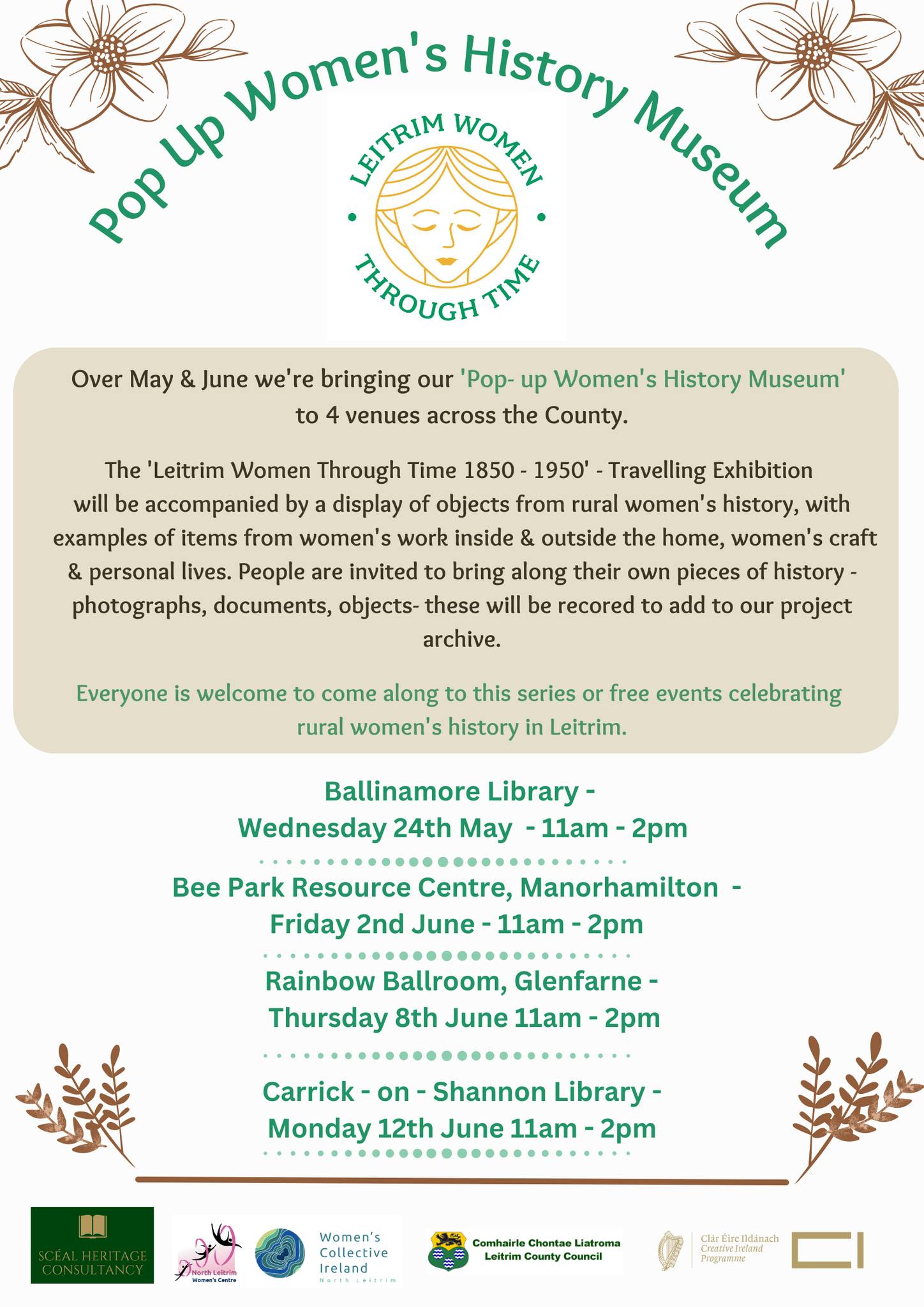 Leitrim’s First Pop-Up Women’s Museum! – Scéal Heritage Consultancy